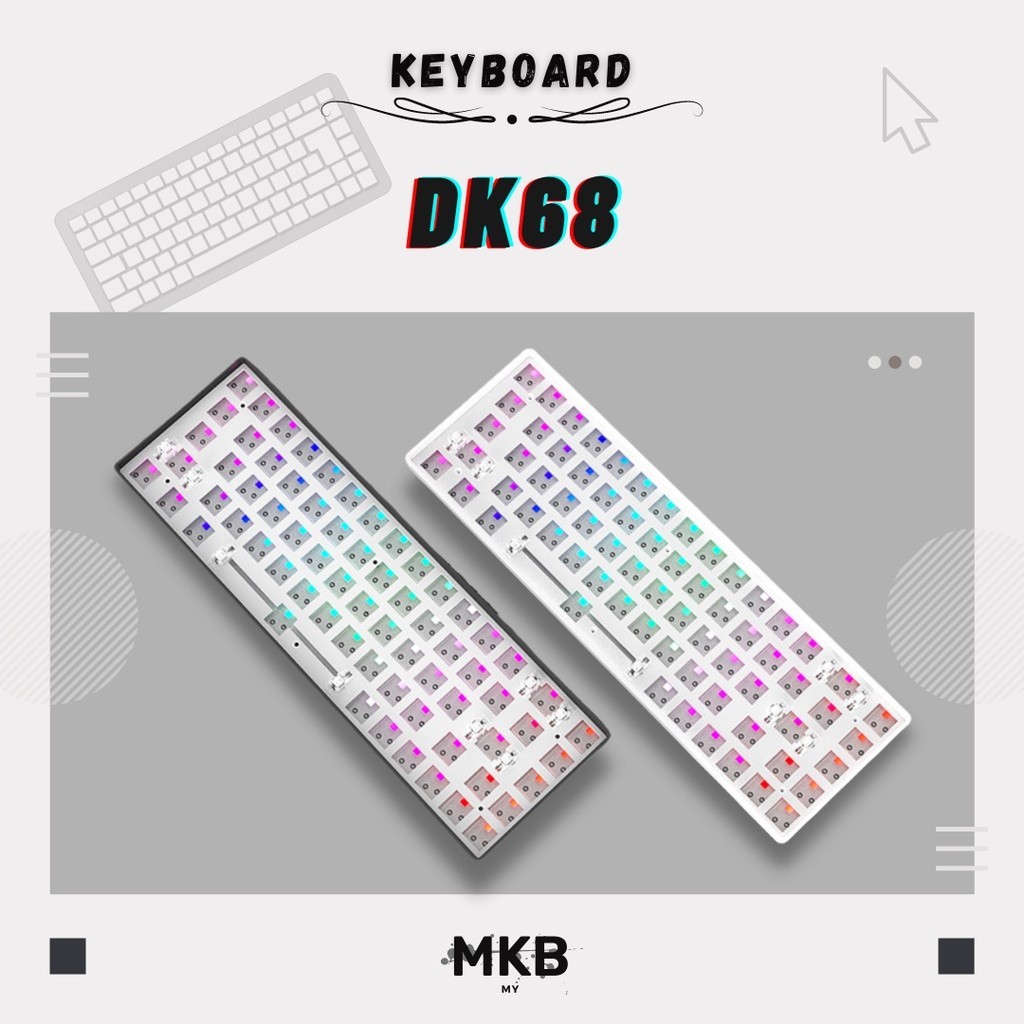 [READY STOCK] DK68 Mechanical Keyboard Kit 65% Hot-Swap Customisable ...