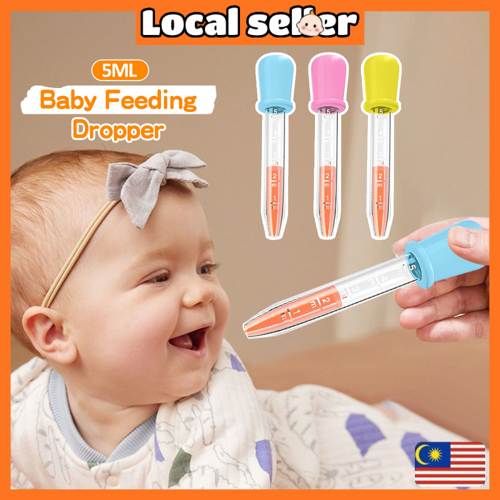 Aikoky 5ML Mini Silicone Dropper Pipette Baby Medicine Feeding Device ...