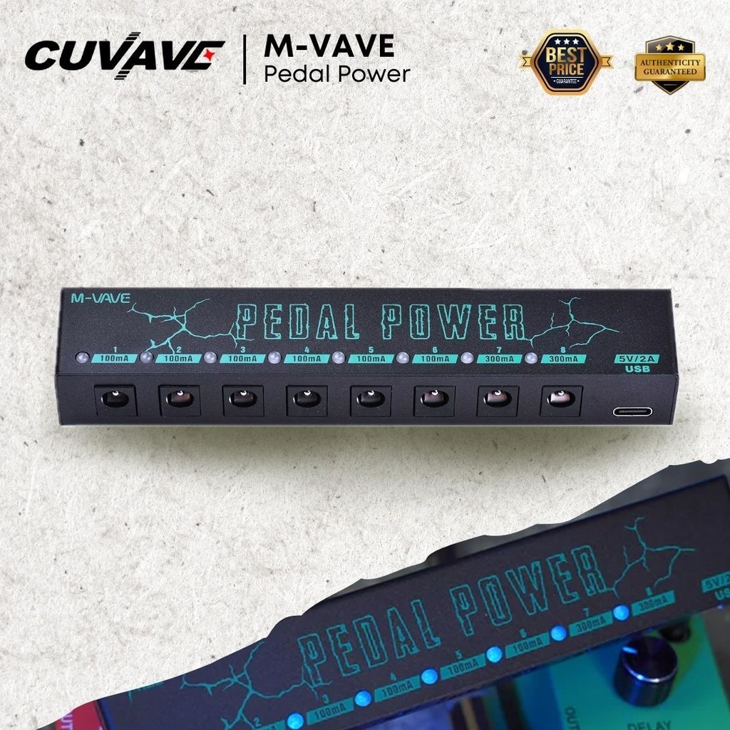 M-Vave Pedal Power, 8 Isolated Ports Guitar Pedal Effect Power Supply ...