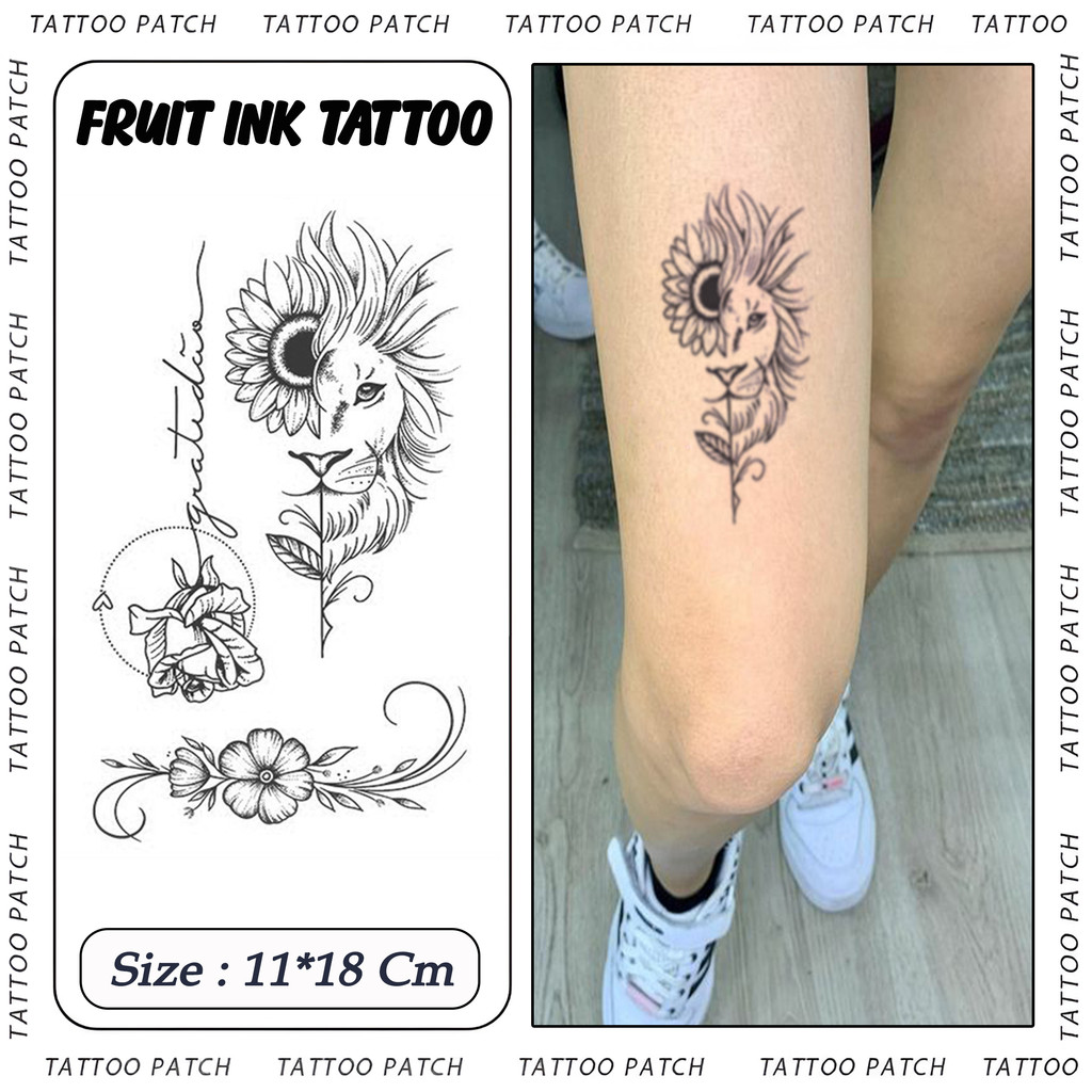 Semi Permanent Temporary Tattoo Stickers / Temporary Fruit Ink Art ...