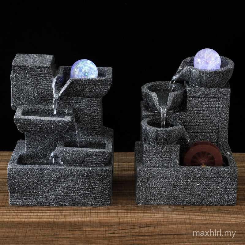 Komputer meja mini perdagangan asing gunung palsu kecil air mengalir ...