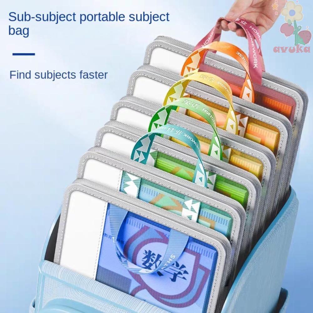 AVUKA Test Paper Storage Bag, Nylon Multifunctional Mesh Zipper Pouch ...