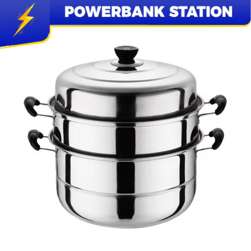 PSB_ Stainless Steel Food Steamer Cooking Pot 28cm 2 Layer / 3 Layer ...