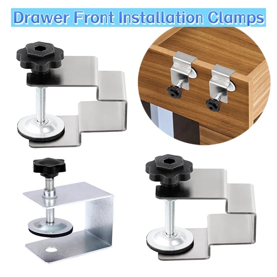 2pcs Drawer Front Installation Clamps Jig Cabinet Tool Home Accessories ...