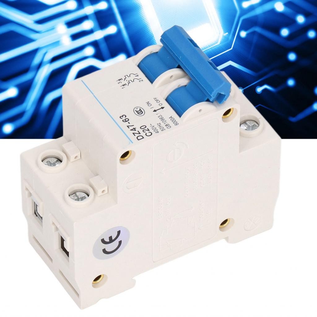 Yohooo 400V 20A 2P Miniature Current Circuit Breaker DIN Rail Mount ...