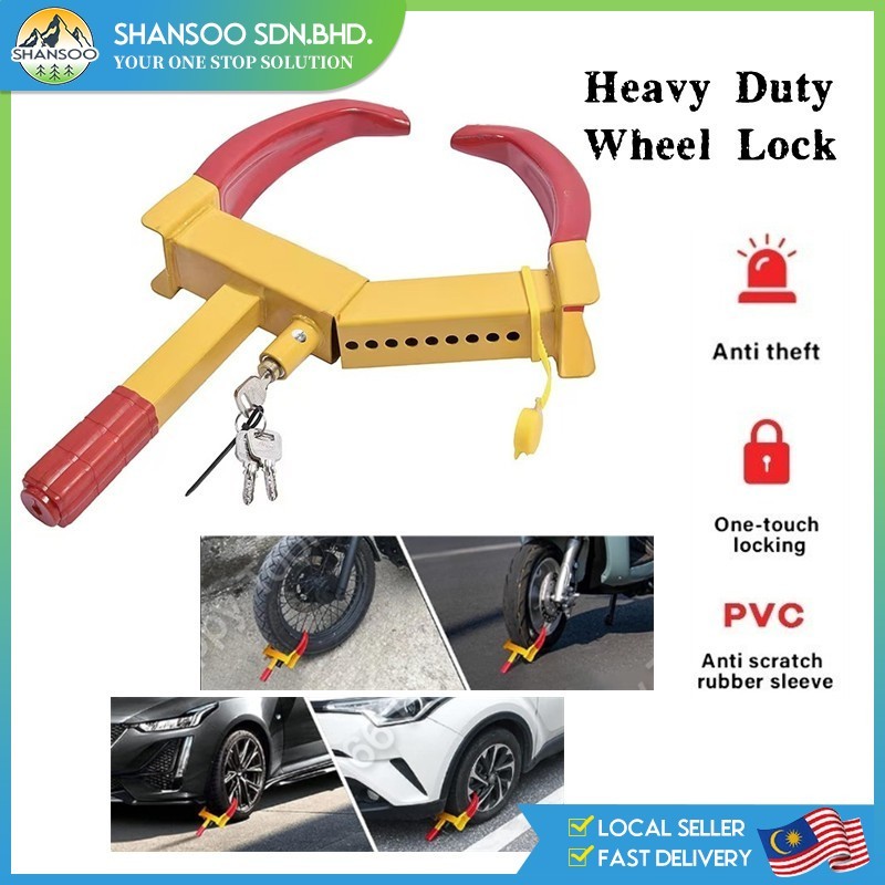 Tyre Clamp Heavy Duty Car Lock Anti Thief Motorcycle Wheel Lock 9 Hole ...