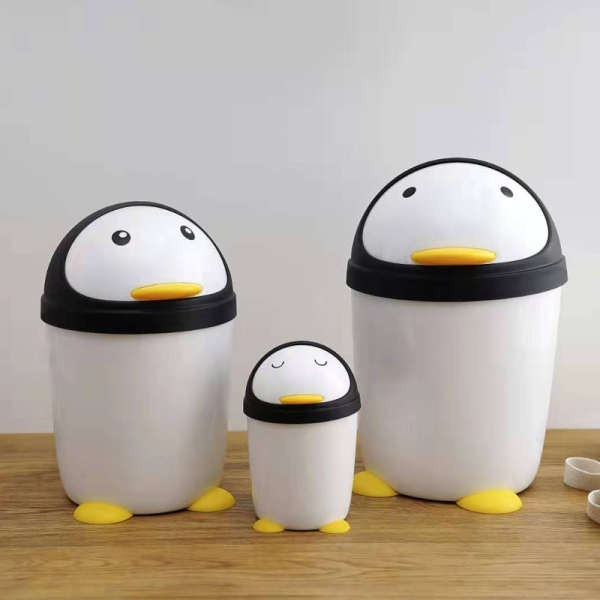 cute dustbin Tong sampah tandas Shunmei kartun penguin plastik baldi ...