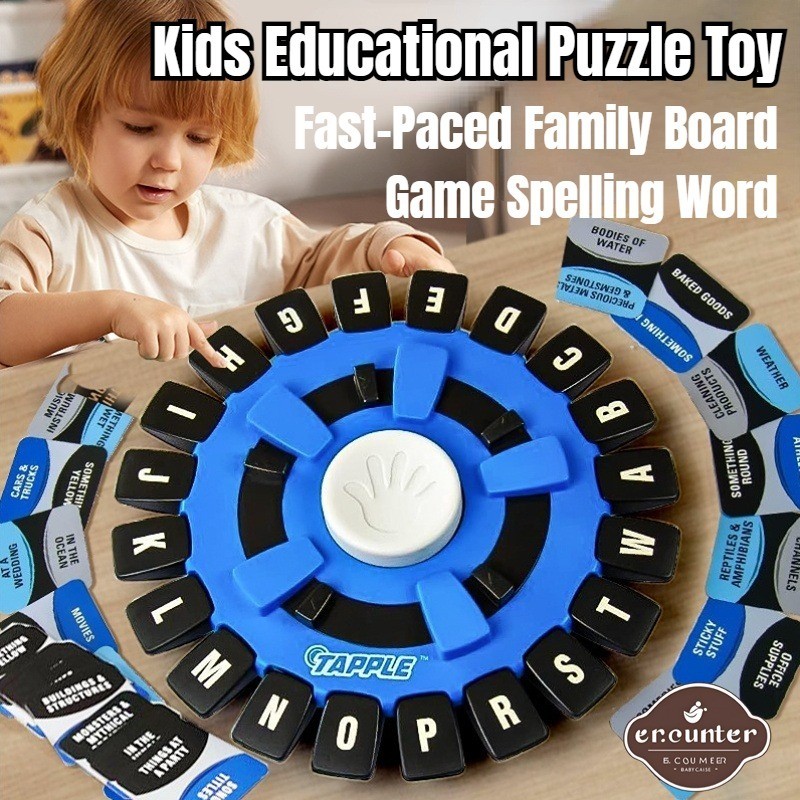Word Game Fast-Paced Family Board Game Spelling Word Kids Educational ...
