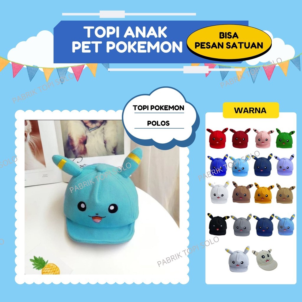 Cute pikachu hat Children's pokemon hat | Shopee Malaysia
