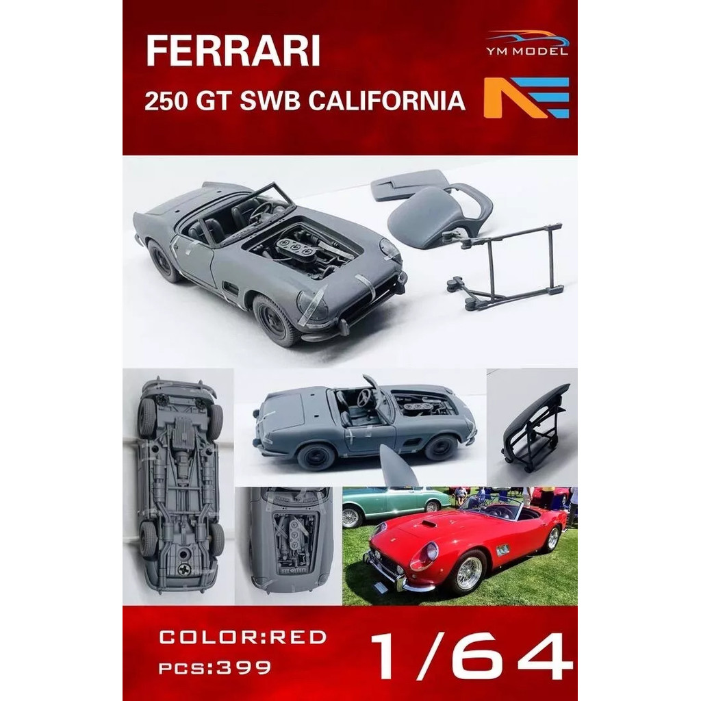 YM MODEL 1/64 Ferrari 250 GT SWB California Spider Red | Shopee Malaysia