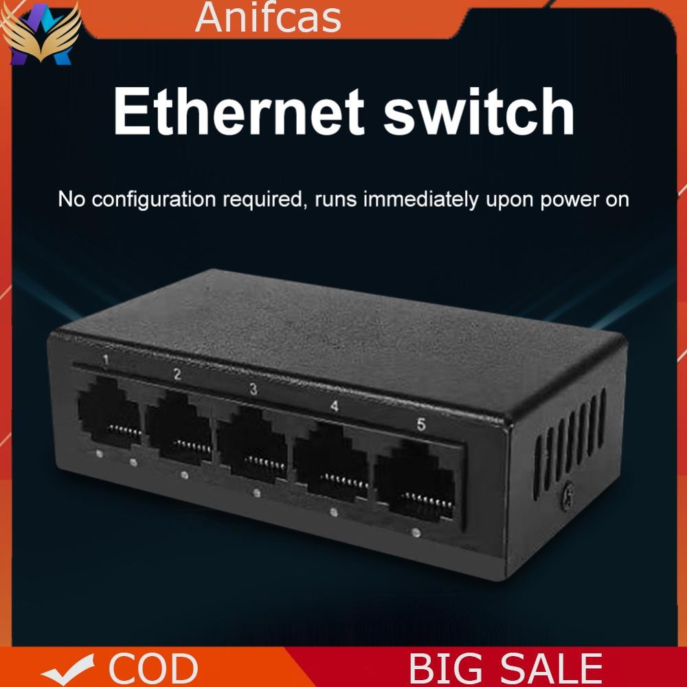 5 Port Gigabit Ethernet Switch Home Network Hub 10/100/1000Mbps Plug ...