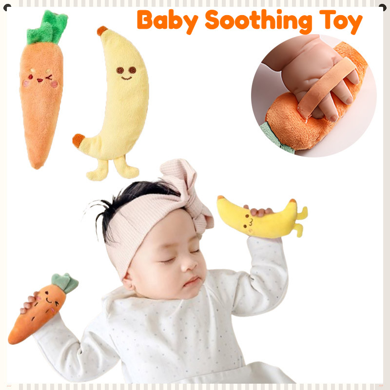 Baby Soothing Toy Carrot Plush Hand Grip Rope Sleeping Toy Anti ...