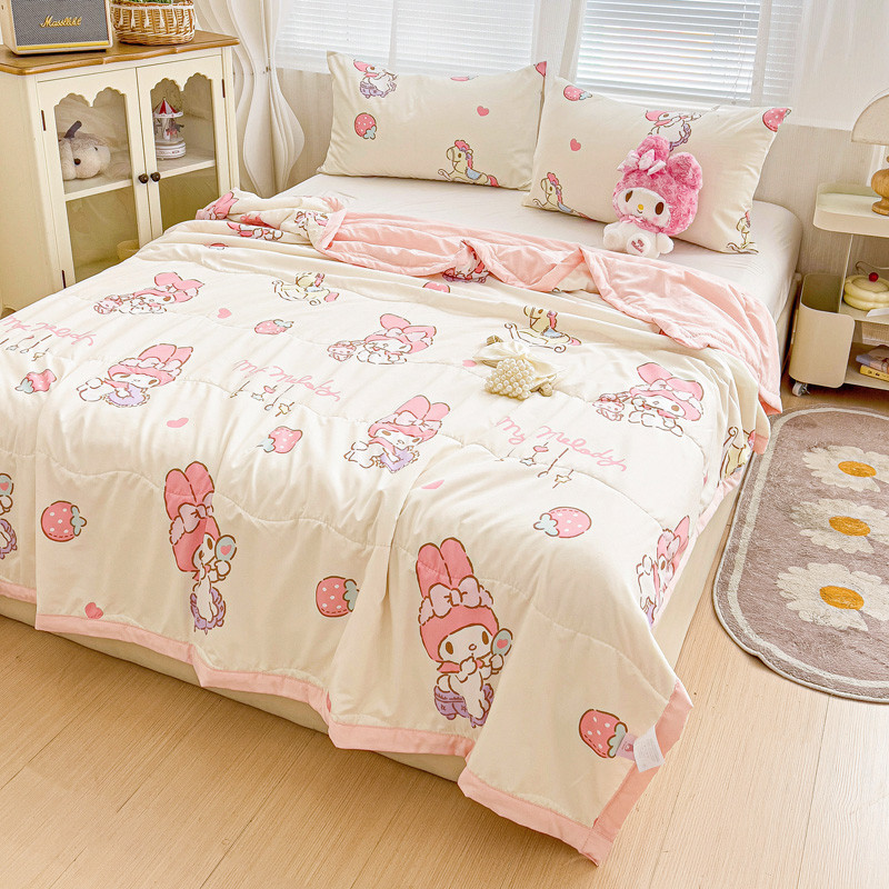 Selimut My Melody Summer Blanket Kuromi Cinnamoroll Thin Quilt for Kid ...