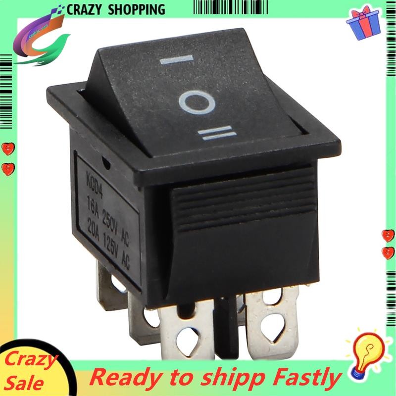 6-Terminals 3 Position ON/OFF/ON DPDT Boat Rocker Switch 16A 250VAC 20A ...