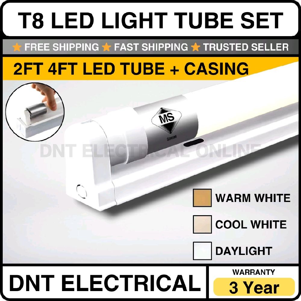 【FULL SET】 T8 LED Tube Lampu Led Siling Led Ceiling Light Panjang Lampu Kalimantang Led Set With ...