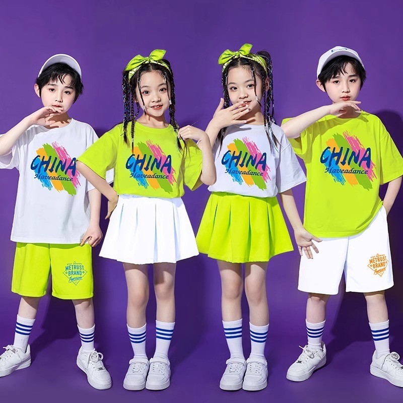 Elementary School Students Cheerleading Team 10 Costume Dance Children ...