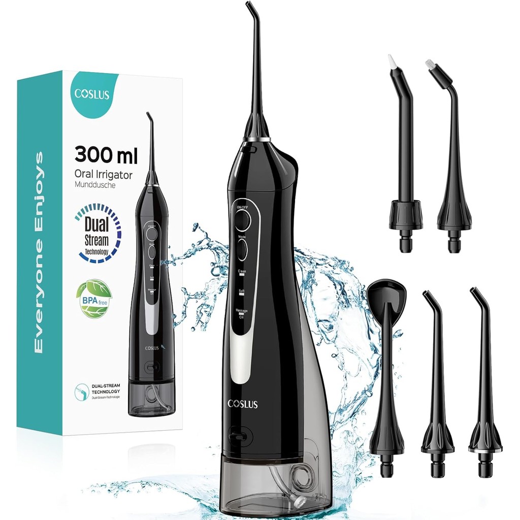COSLUS Water Dental Flosser Pencabut Gigi: Pengairan Oral Tanpa Kord ...