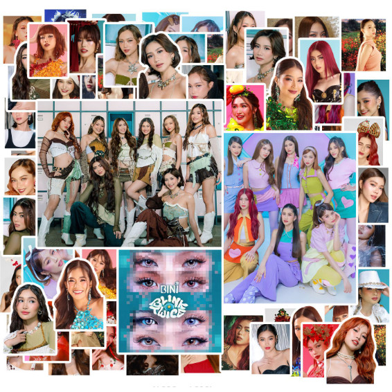 94-100pcs BINI BLINK TWICE Sticker Luggage Phone Stickers Sheena Aiah ...
