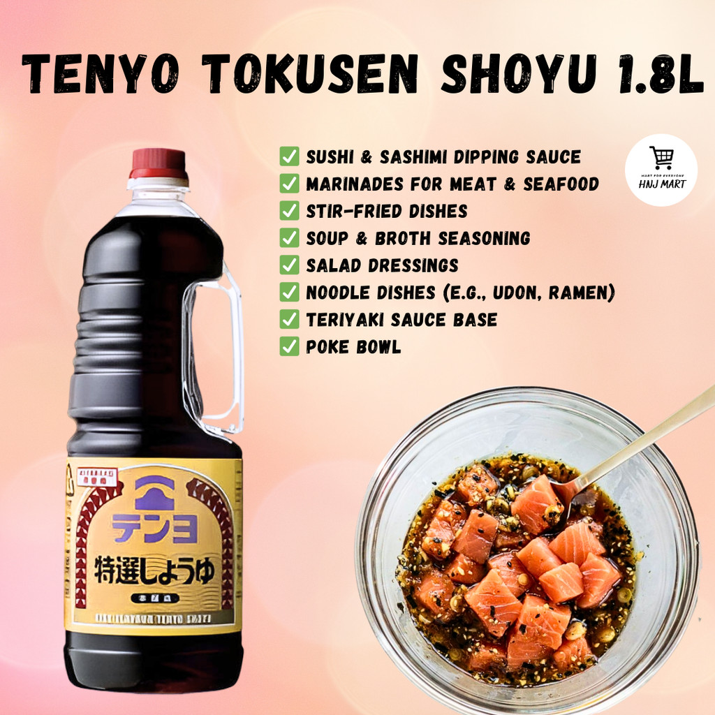 TENYO TOKUSEN SHOYU 1.8L JAPANESE SOY SAUCE FOR SUSHI, RAMEN, TERIYAKI ...