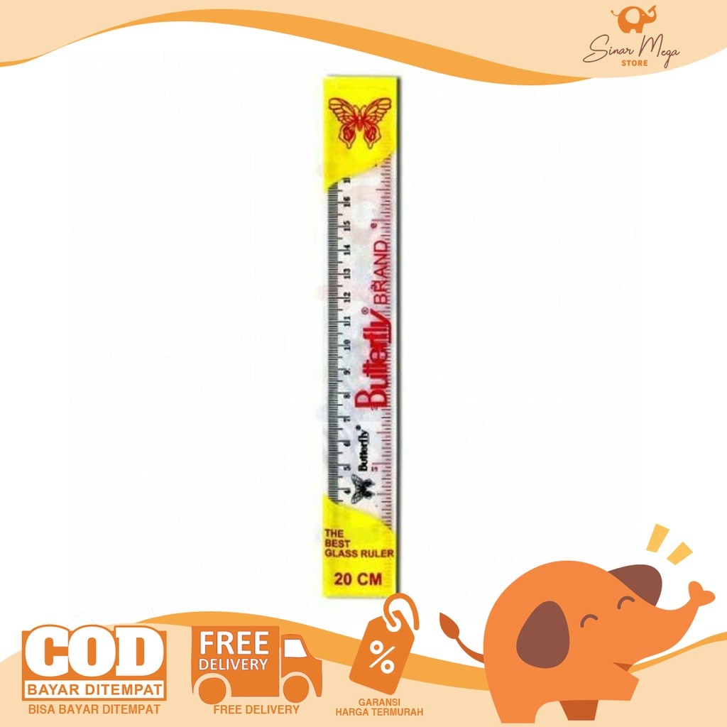 Butterfly Plastic Ruler 20 cm BTF Ruler | Shopee Malaysia