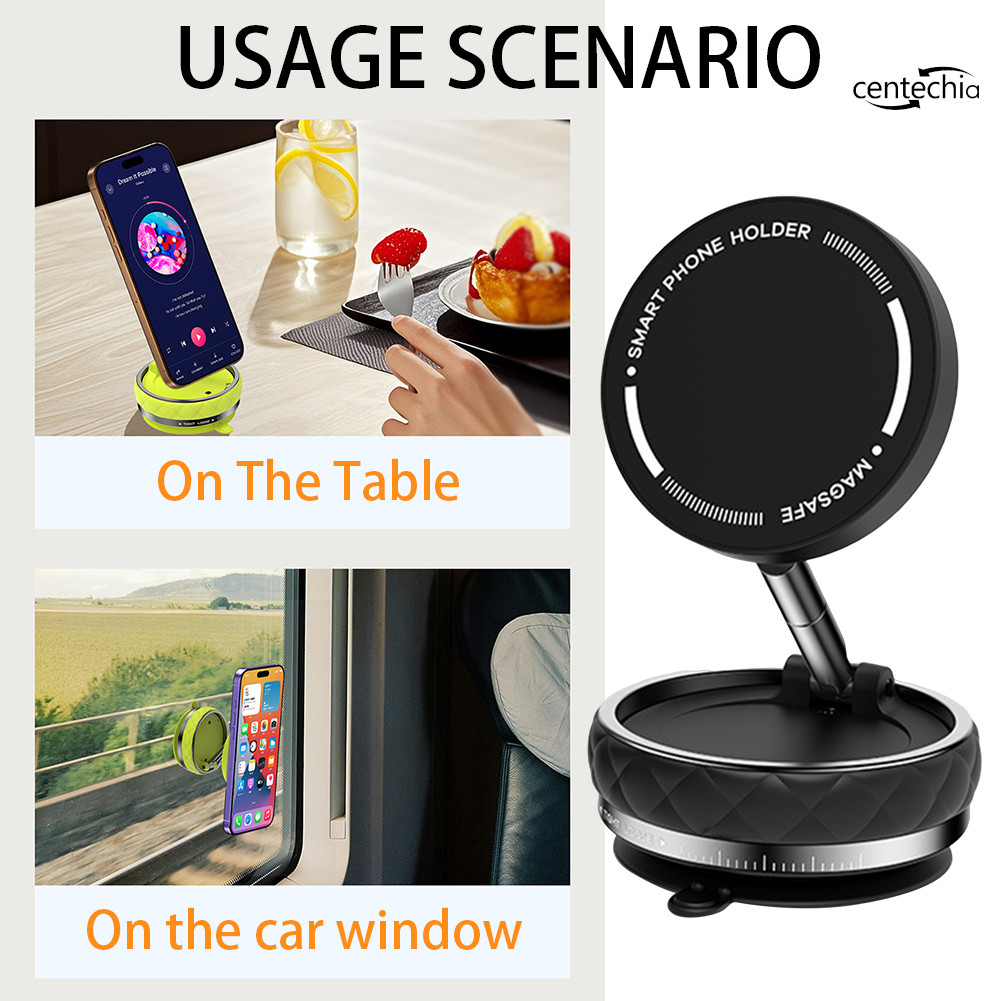 Magnetic Vacuum Adsorption Car Phone Holder 360° Rotate Magnetic Car ...