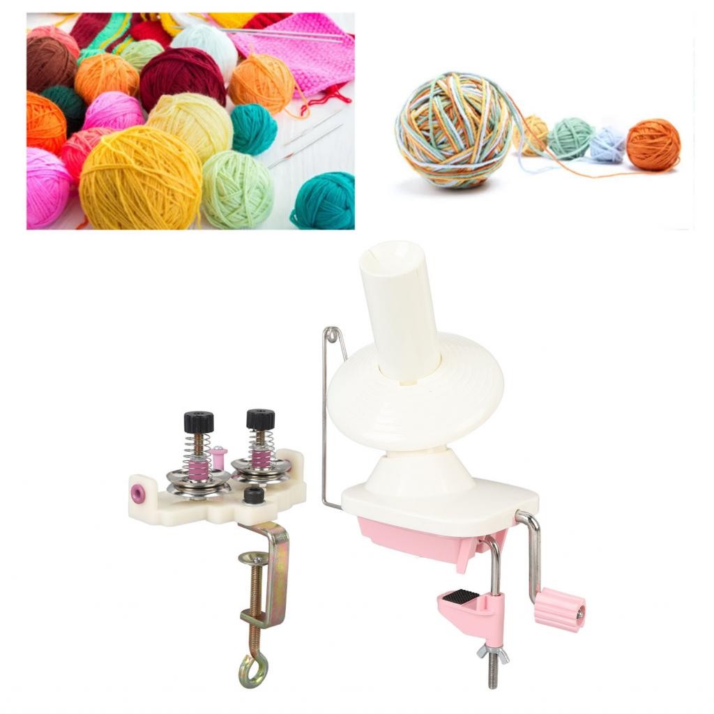 Bmai Yarn Winder with Guide Ball Spinner for Crocheting Hand Operated ...