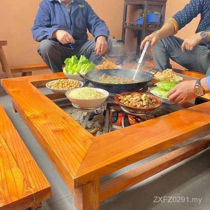 Barbecue Table Outdoor Firewood Hot Dish Household Turntable Rack Hot ...