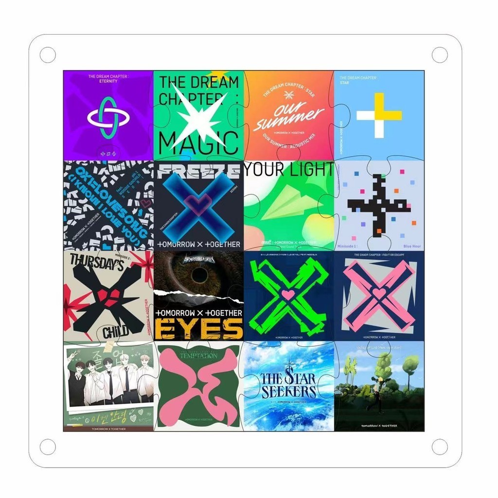 Kpop Idol TXT Album Cover Acrylic Puzzle Frame Display (puzzle Pieces ...