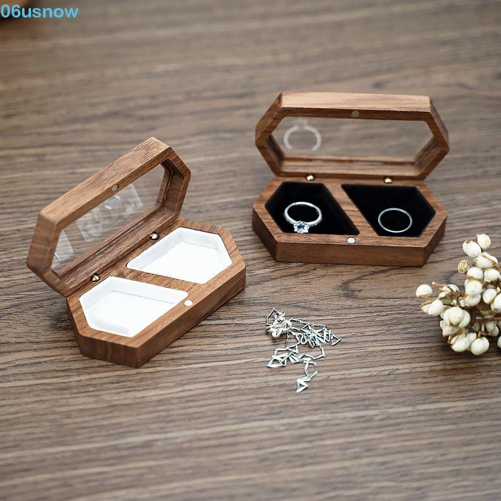 USNOW Ring Box Transparent Window Proposal Gift Wedding Jewelry Box ...