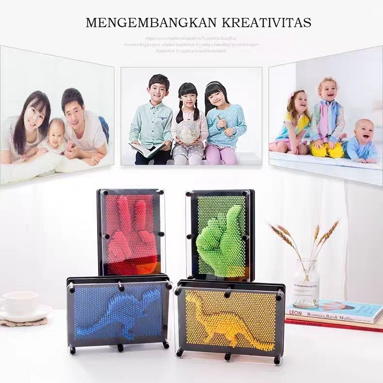 Pin Art 3D Educational Children's Toys Mold Pin Sculpture Pinart Clone ...