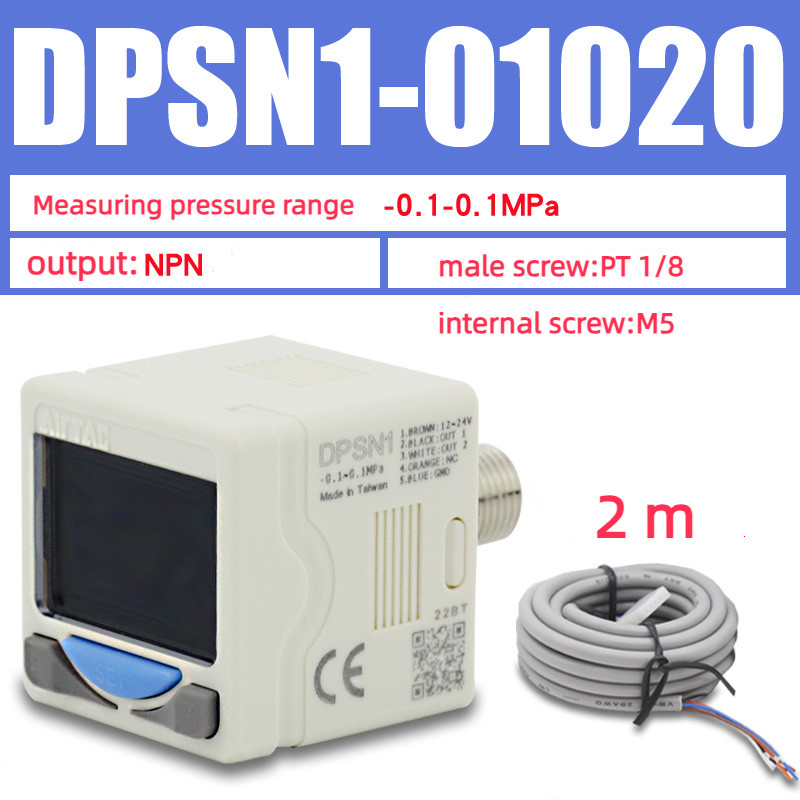 AirTac Negative pressure electronic pressure gauge DPSN1-10020 Vacuum digital display pressure ...