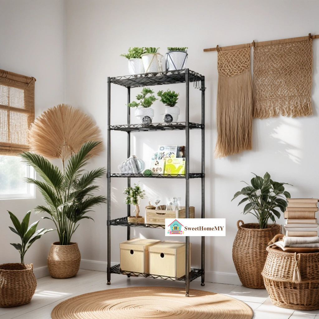 Reday Stock~ Full Steel 5 Tiers Storage Rack Multipurpose Adjustable ...