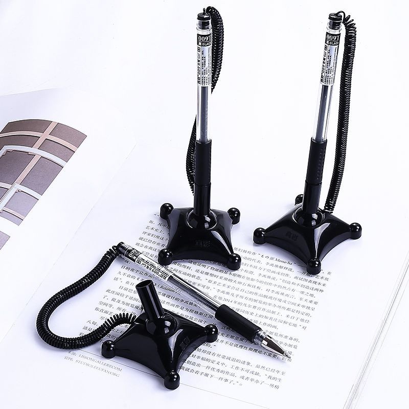 Zhencai Desktop Pen Sticky Desk Pen Counter Fixed Signature Pen Bank ...