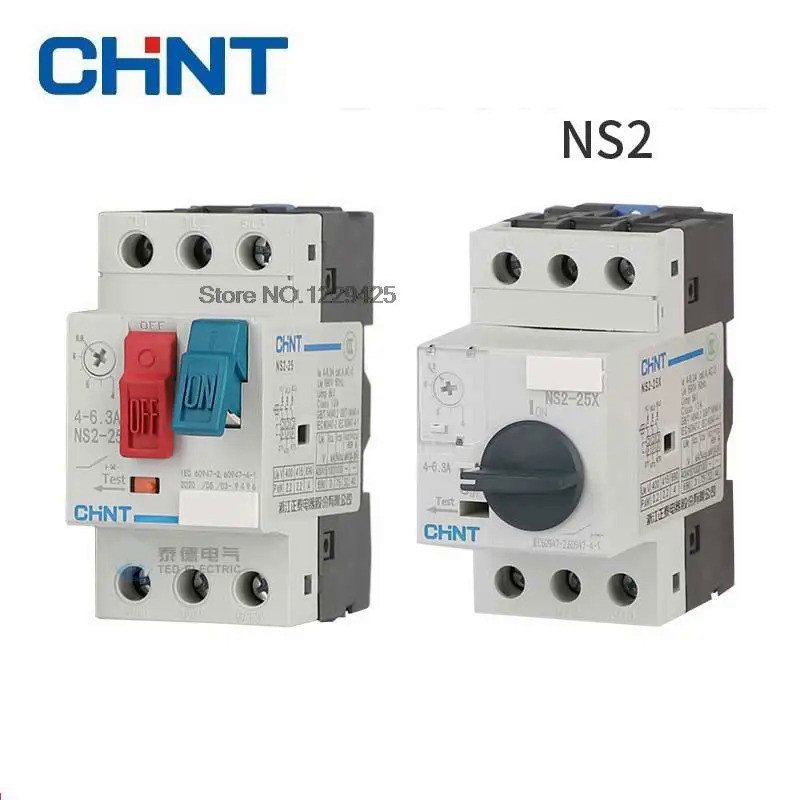 CHINT CHNT motor starter NS2-25 NS2-25X NS2-25/AE11 1.6-2.5A Motor protector Motor Circuit ...