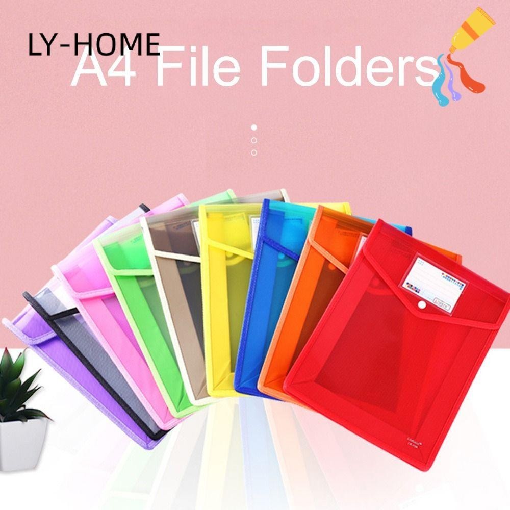 LY-HOME A4 File Folders Durable Waterproof PVC Bag File Organizer ...