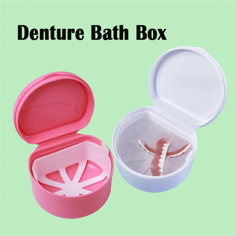 Denture Bath Box Dental False Teeth Storage Box Denture Cleaning Box ...