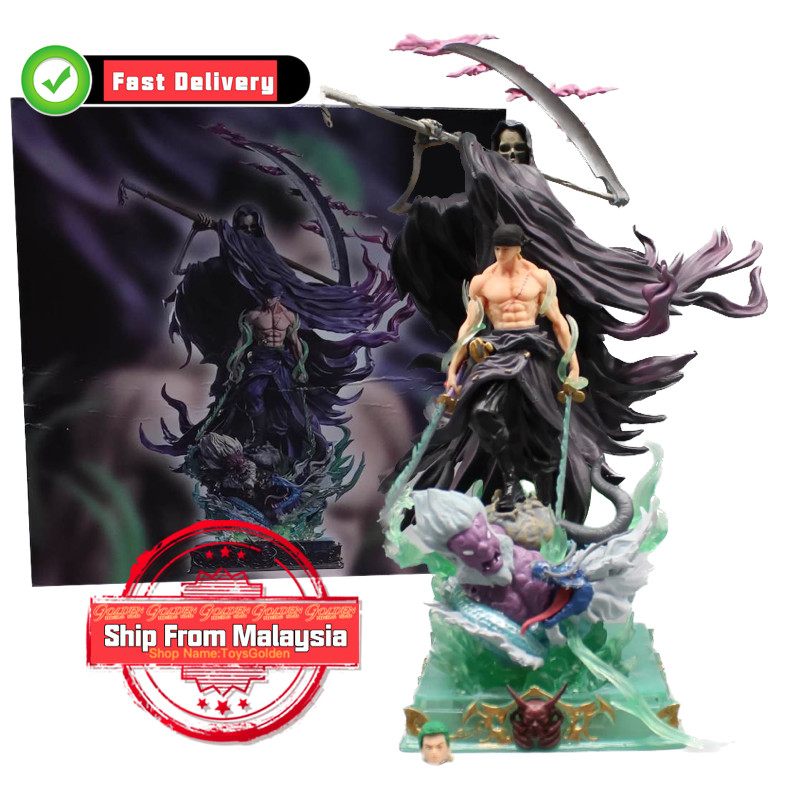 Anime One Piece Roronoa Zoro Action Figures 27cm PVC Collectible Model ...