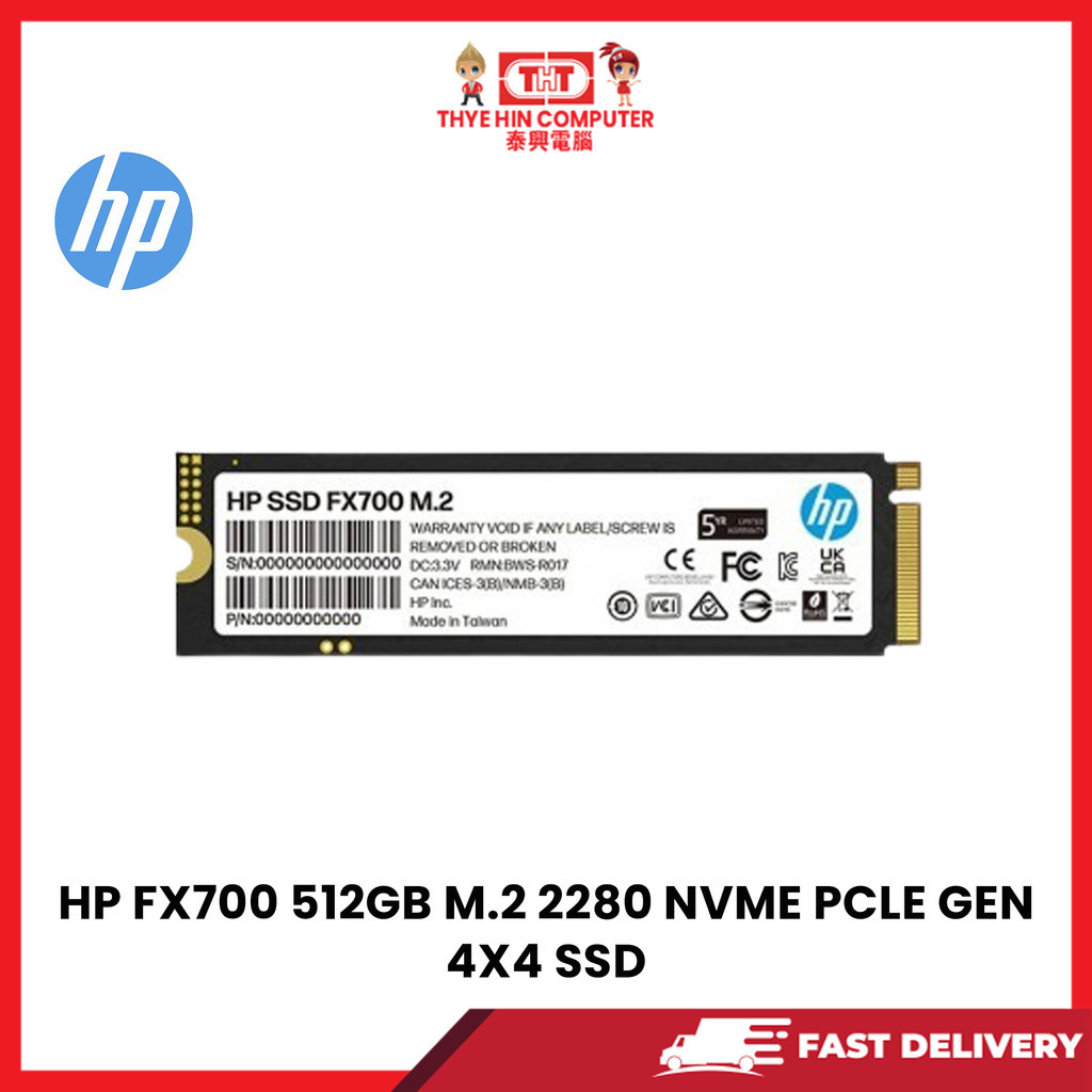 HP FX700 512GB M.2 2280 NVME PCLE GEN 4X4 SSD | Shopee Malaysia