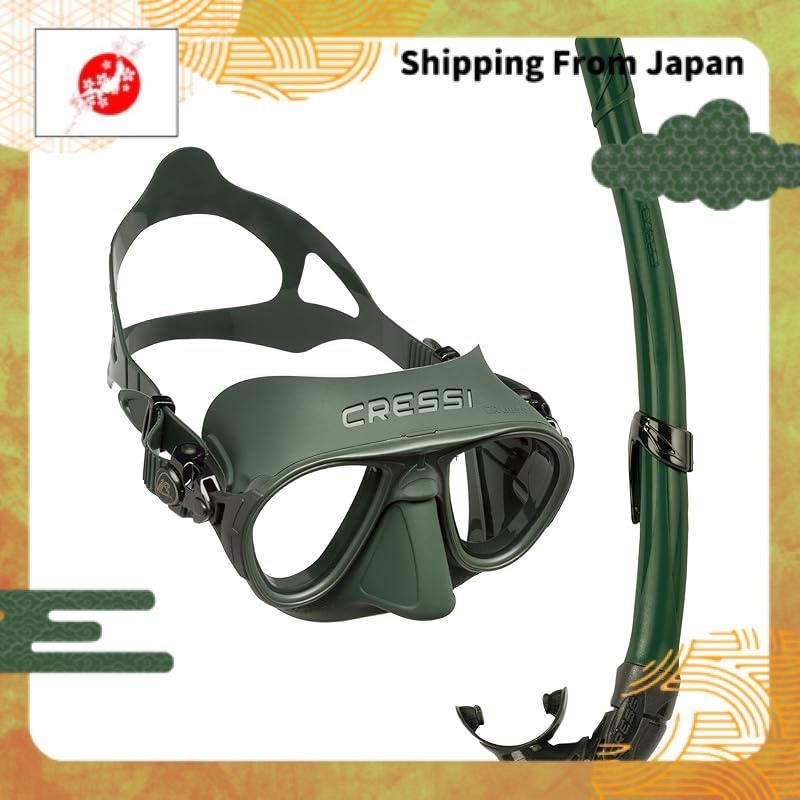 (From Japan)CRESSI Deep Freediving Spearfishing Mask & Snorkel Set ...