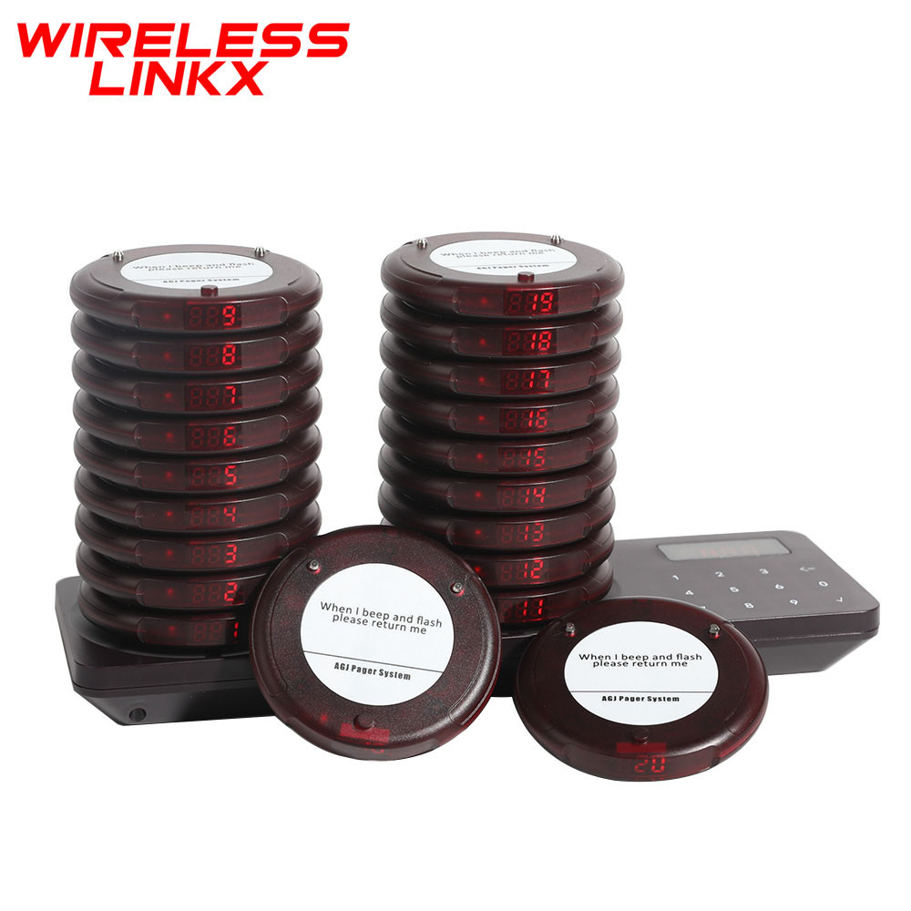 Wireless Restaurant Pager System Calling System Coaster Buzzers Dual ...