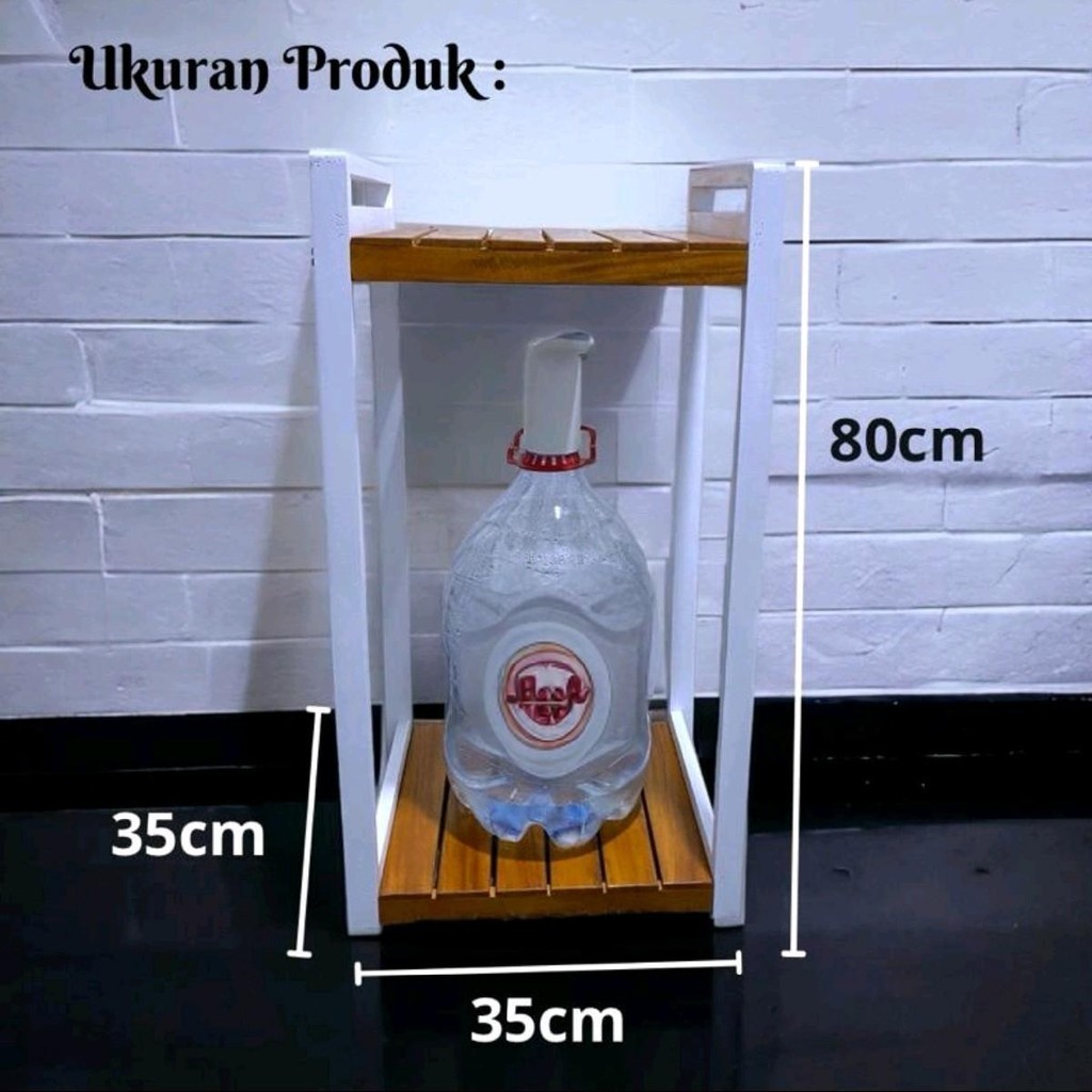 KAYU LOKAL Local COMBINATION COLOR 2 Tier Gallon Rack, Gallon Dispenser ...