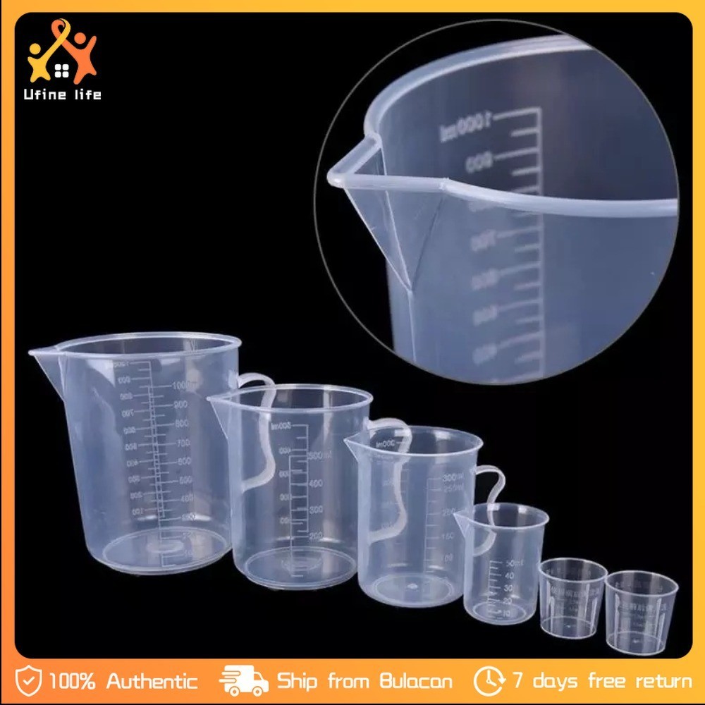 Clear Plastic Graduated Measuring Cup for Baking Beaker Liquid Measure ...