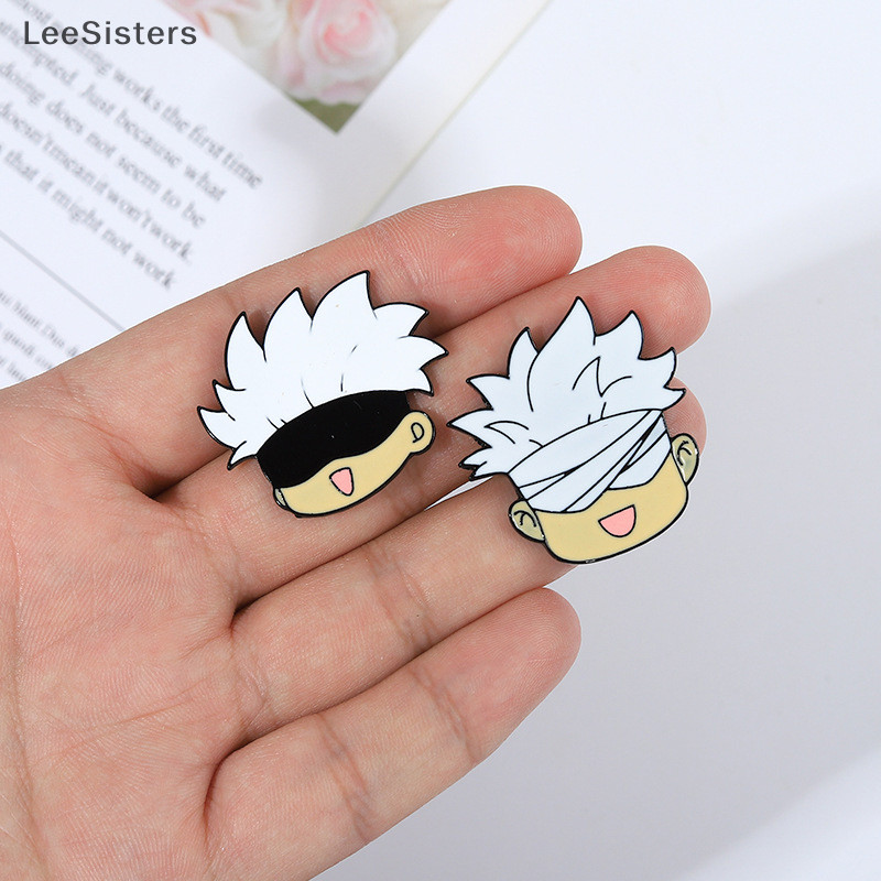 LeeSisters Gojo Satoru Cats Enamel Pin Kawaii Anime Role Eye Mask Cute ...