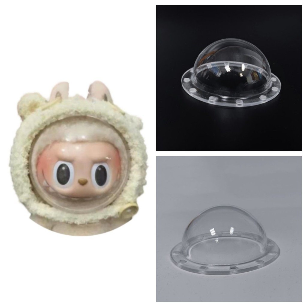 Transparent Hemispherical Acrylic Doll Mask for Labubu Doll Outing Bag ...