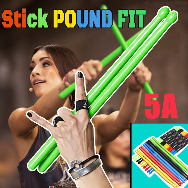 1 Pair Pound Fit Stick Home Workout Sports Stick Cardio Fit Nylon Drum ...