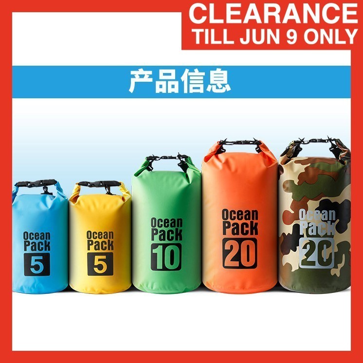 (GENUINE WITH STRAP) Outdoor Ocean Bag Waterproof Dry Bag Travel Sack ...