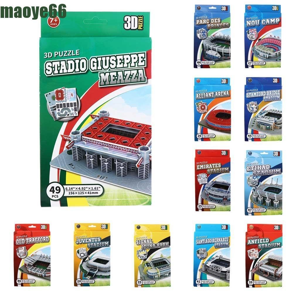 MAOYE Miniature Football Stadiums, DIY Assemble 3D Soccer Stadium ...