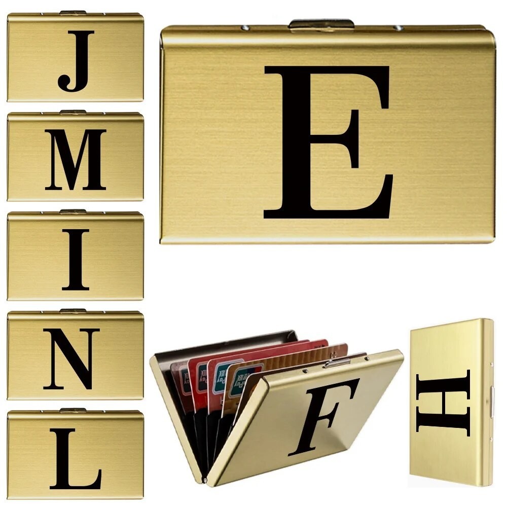 Minimalist Men's Metal Card Case Credit Cards Holder Anti-theft Swipe ...