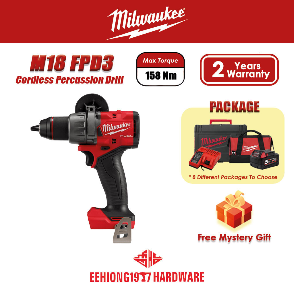 MILWAUKEE M18 FPD3 M18 FUEL Percussion Drill Brushless Motor M18FPD ...