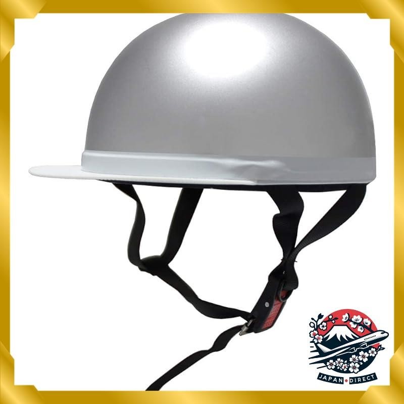 B&B White Visor Half Cap Helmet Silver SG Safety Standard Half Helmet Half Cap Half Hat Moped ...